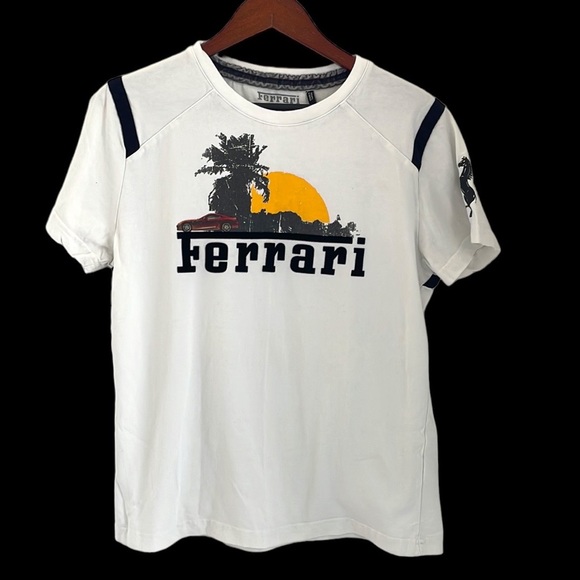 Ferrari | Tops | Ferrari T Shirt Womens Size Large Sun Scape Short ...